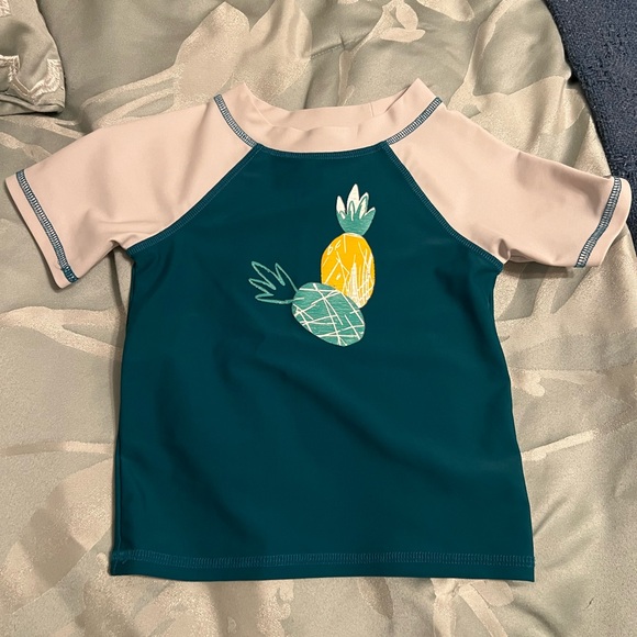 Floatimini | Swim | Floatimini 3t Pinapple Rash Guard Short Sleeve Swim ...
